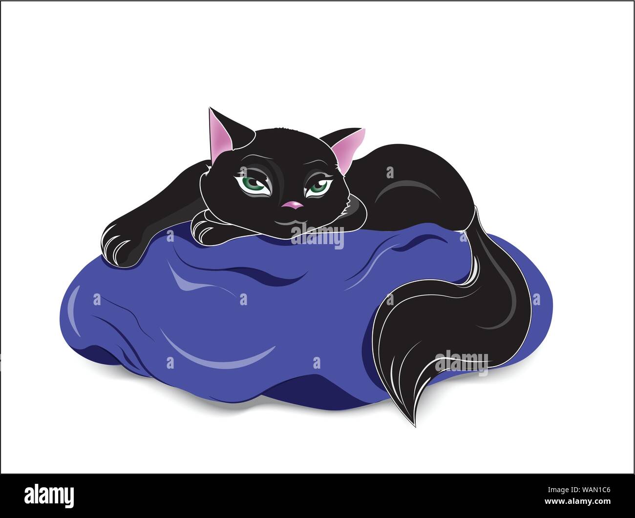 Cat blue eyes Stock Vector Images - Alamy