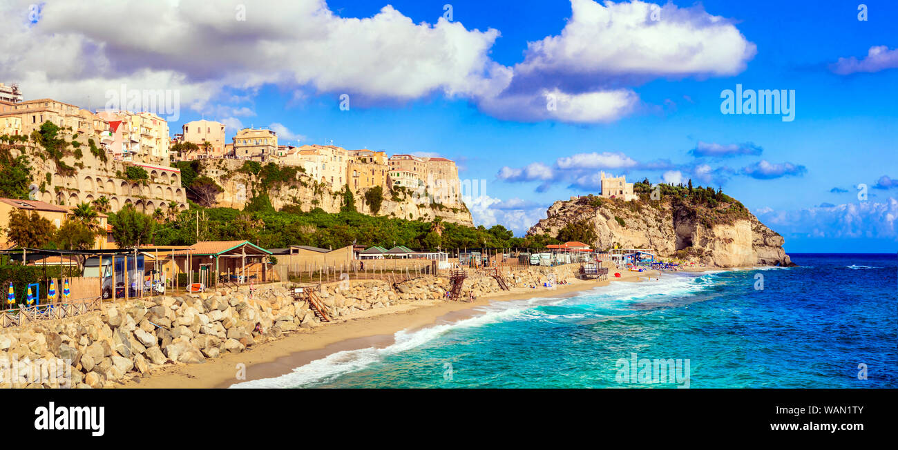 beautiful Tropea town in Calabria with great beaches. southern Italy ...