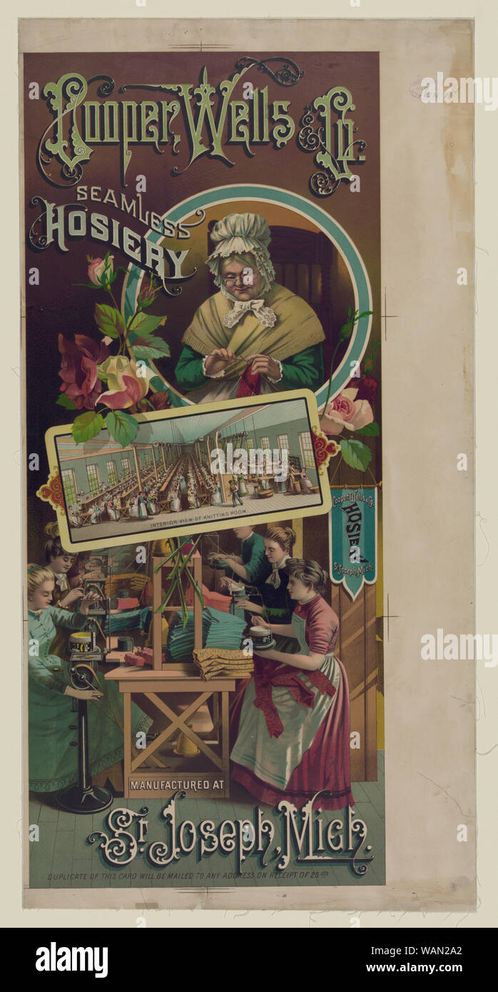 Cooper, Wells & Co. seamless hosiery Stock Photo - Alamy