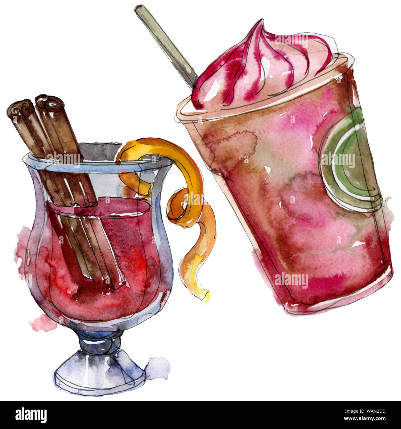 Alcoholic bar party cocktail drink. Nightclub isolated icon sketch ...