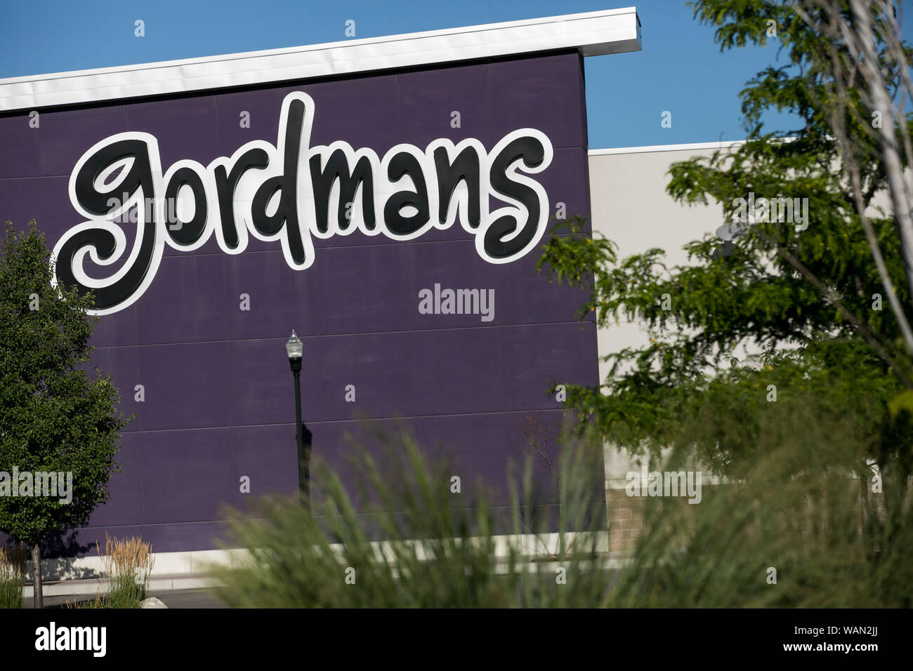 A logo sign outside of a Gordmans retail store location in American ...