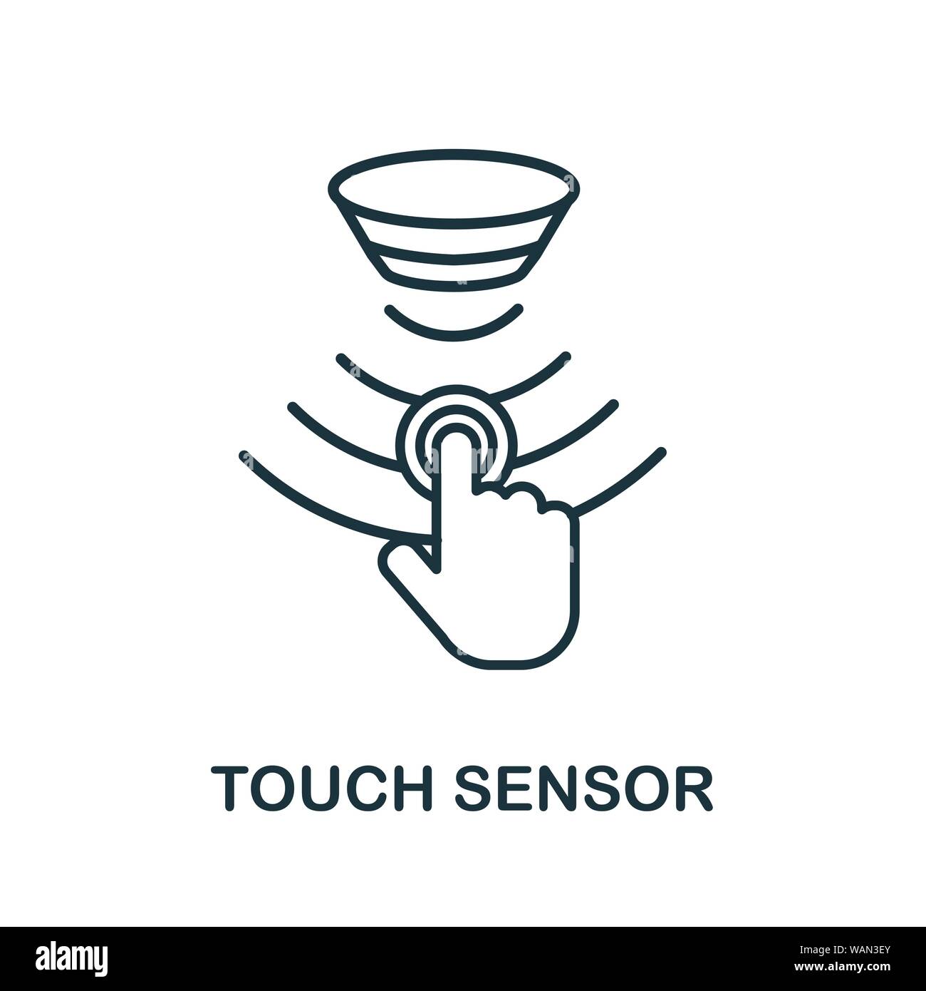 Touch Sensor Outline Icon Thin Line Style From Sensors Icons Collection Pixel Perfect Simple
