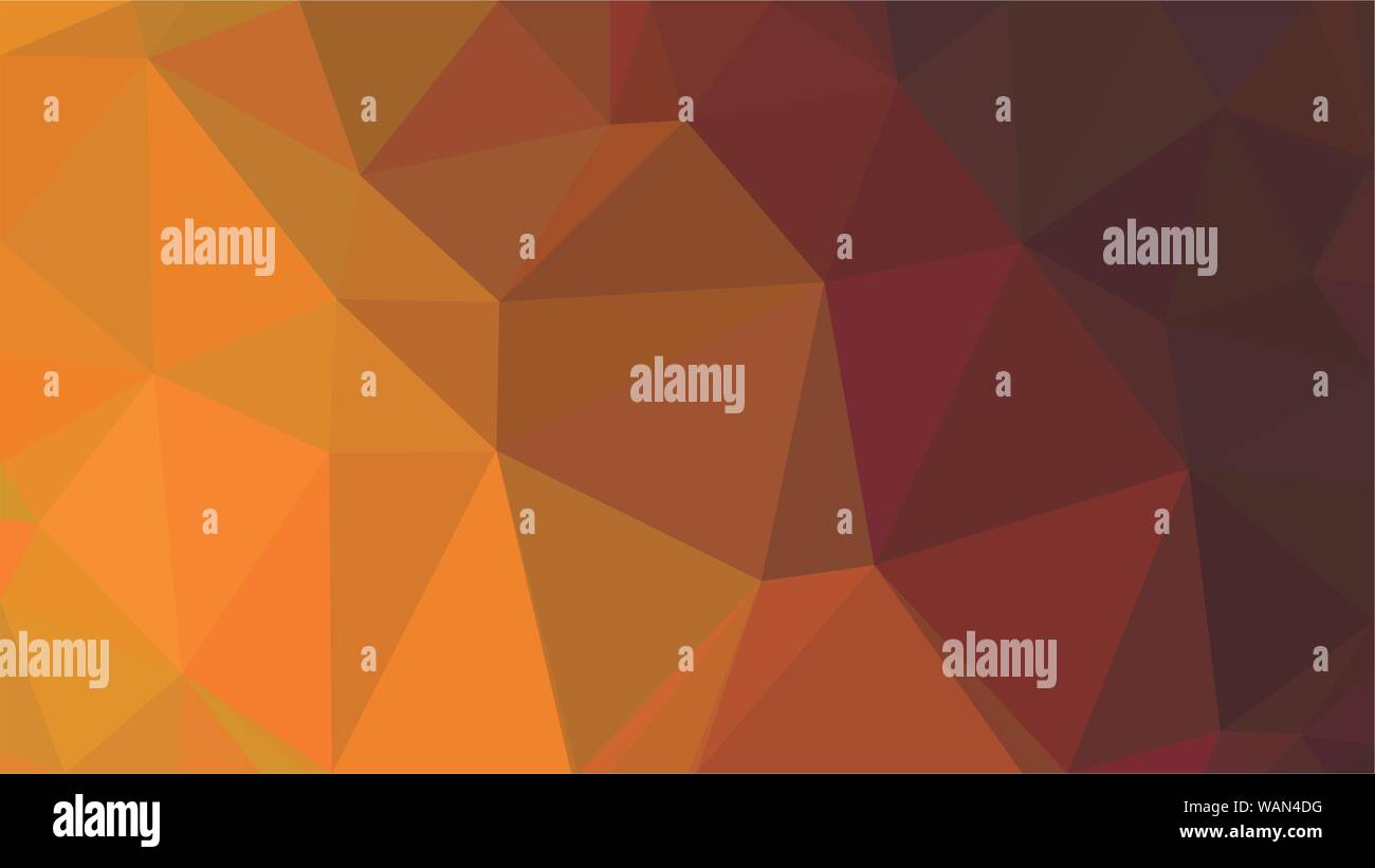 Orange triangular low poly, Mosaic pattern Background, Vector ...