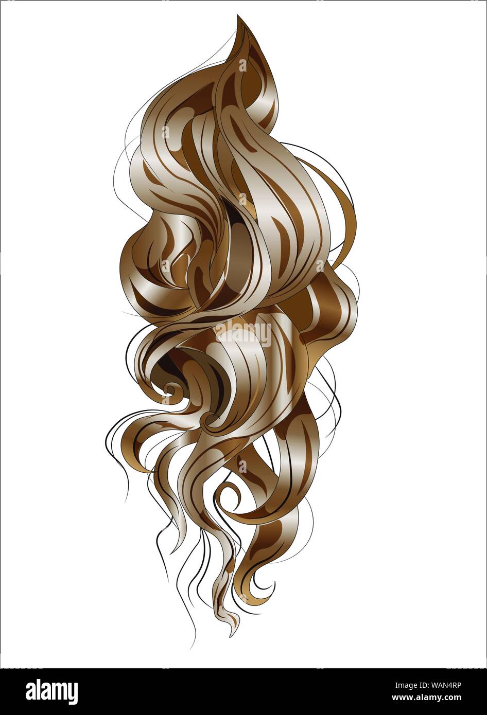 Brown hair vector vectors hi-res stock photography and images - Alamy