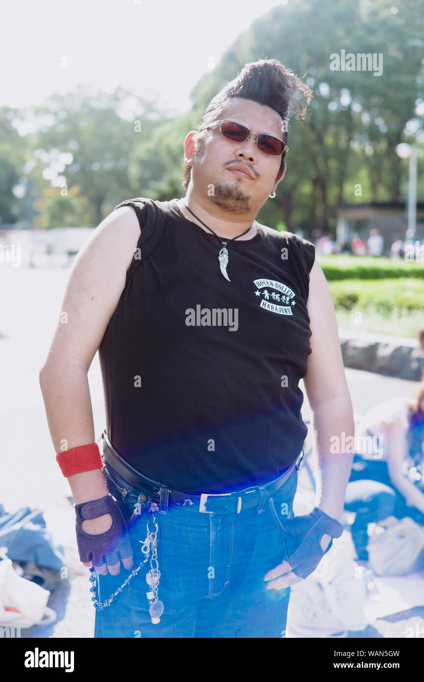 Tokyo, Japan. 11th Aug, 2019. Japanese rockabilly dancers in Yoyogi ...