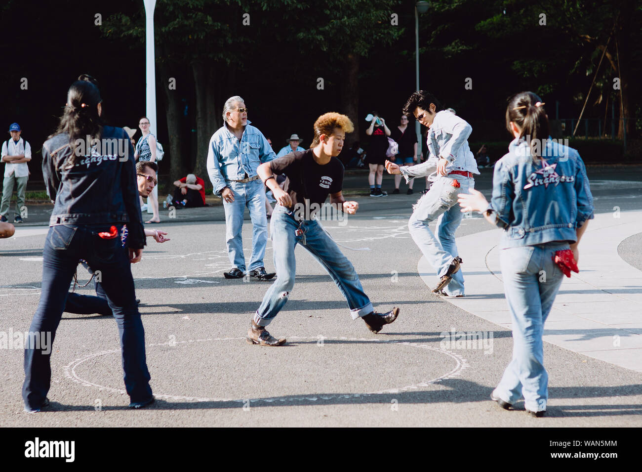 Tokyo, Japan. 11th Aug, 2019. Japanese rockabilly dancers in Yoyogi ...