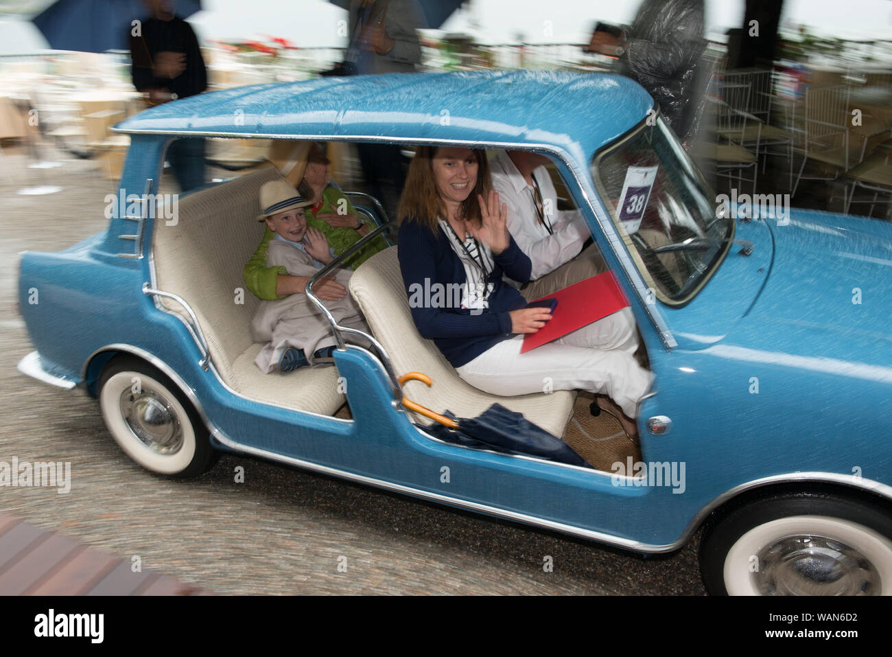Austin Seven 850 Beach Car seen at the concourse d`Eleganza villa d ...