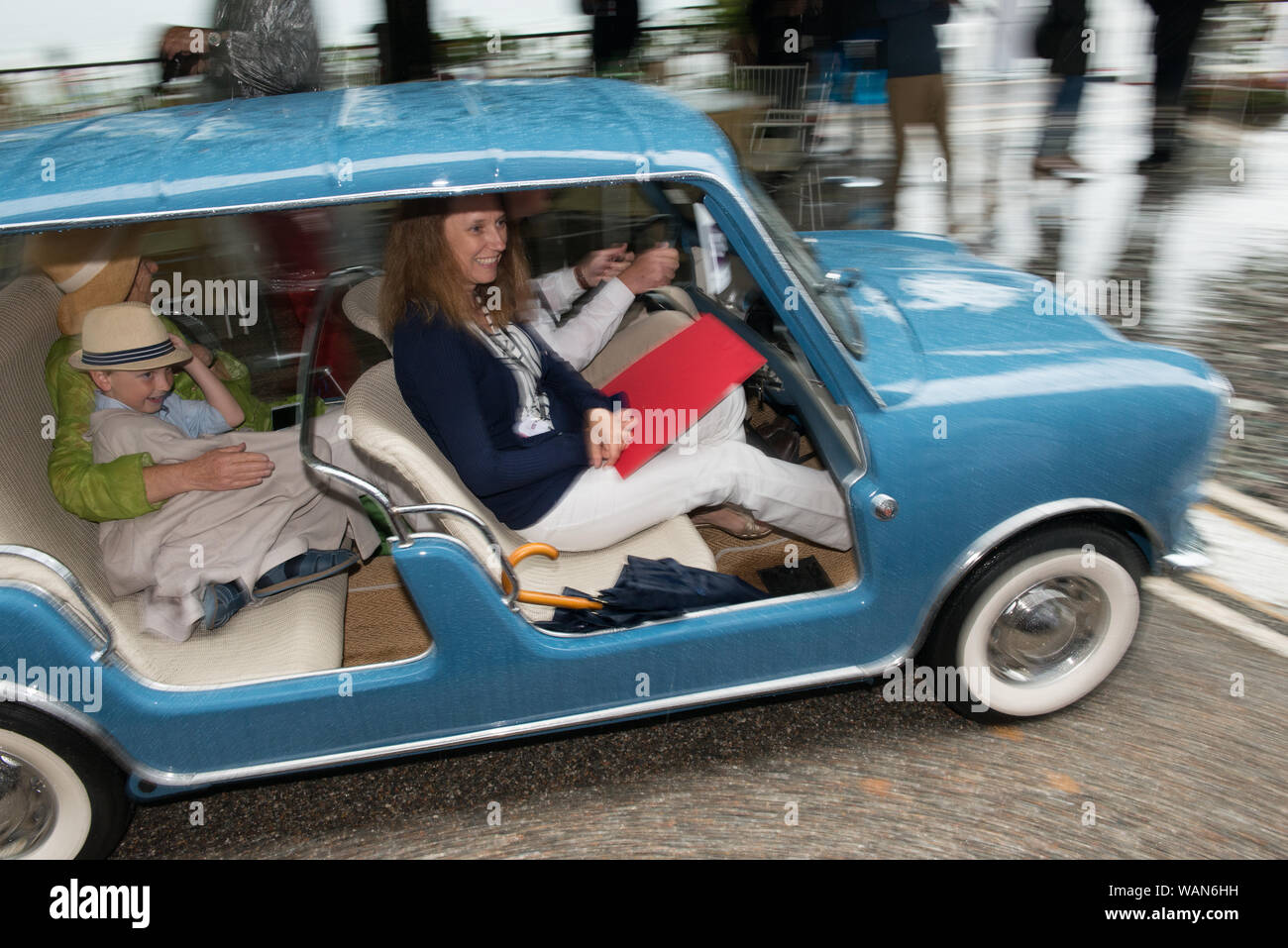 Austin Seven 850 Beach Car seen at the concourse d`Eleganza villa d ...