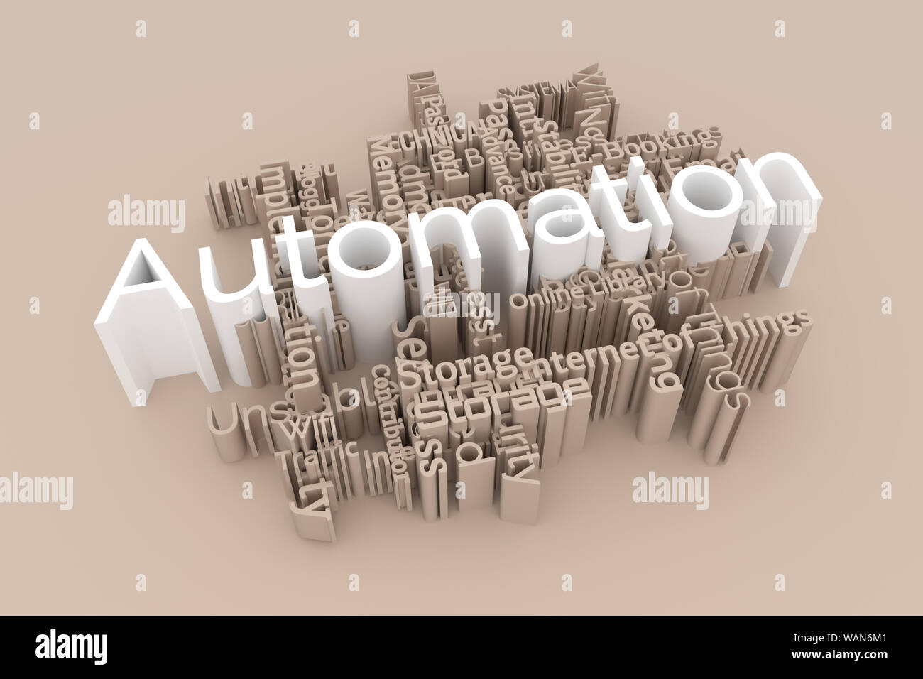 Automation, ICT, information technology keyword words cloud. For web ...