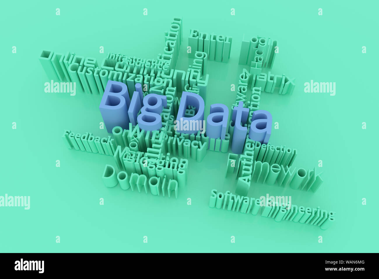 Big Data, ICT, information technology keyword words cloud. For web page ...