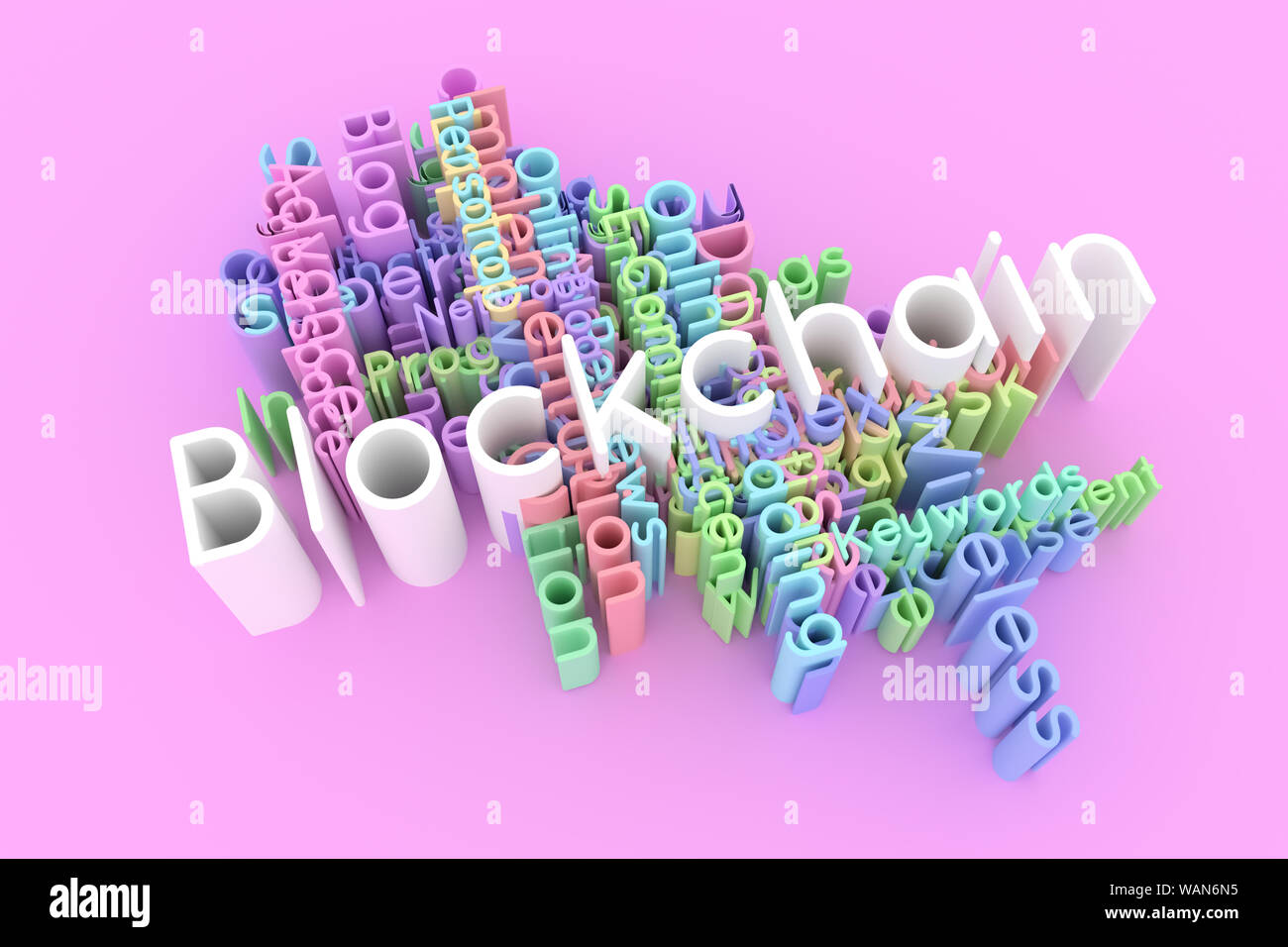 Blockchain, ICT, information technology keyword words cloud. For web ...