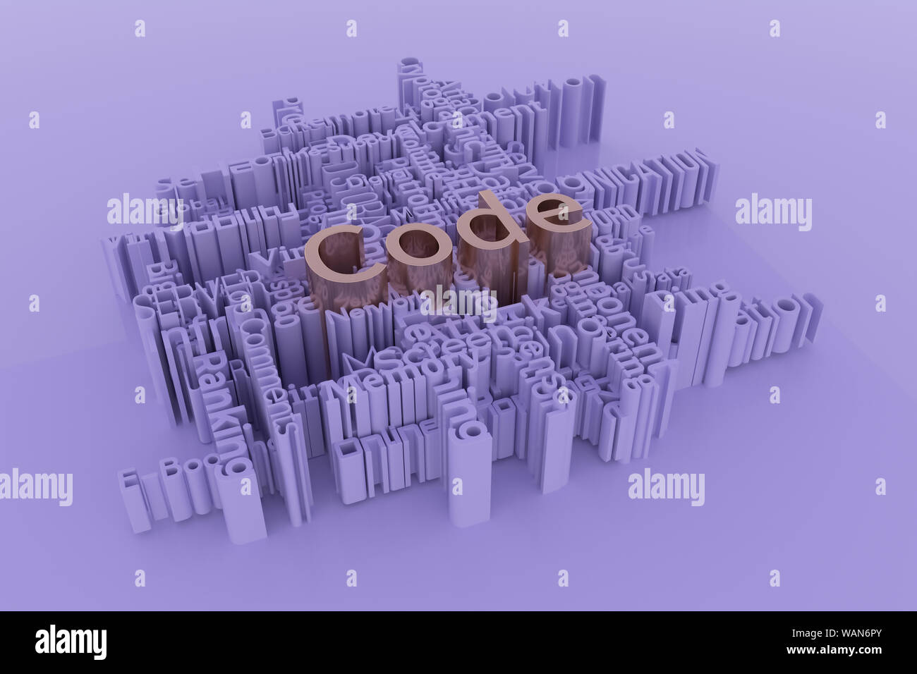 Code, ICT, information technology keyword words cloud. For web page or ...