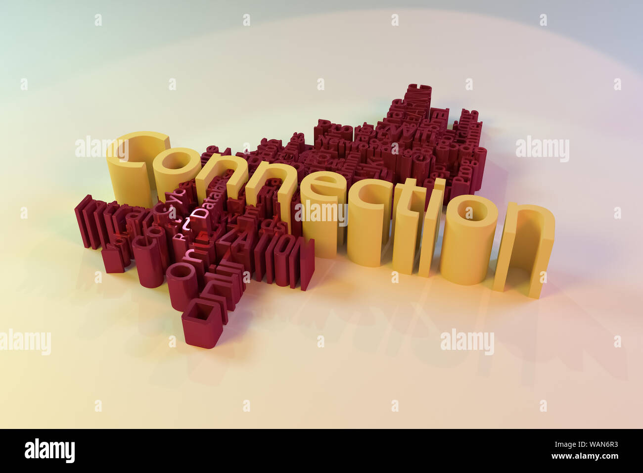 Connection, ICT, information technology keyword words cloud. For web ...