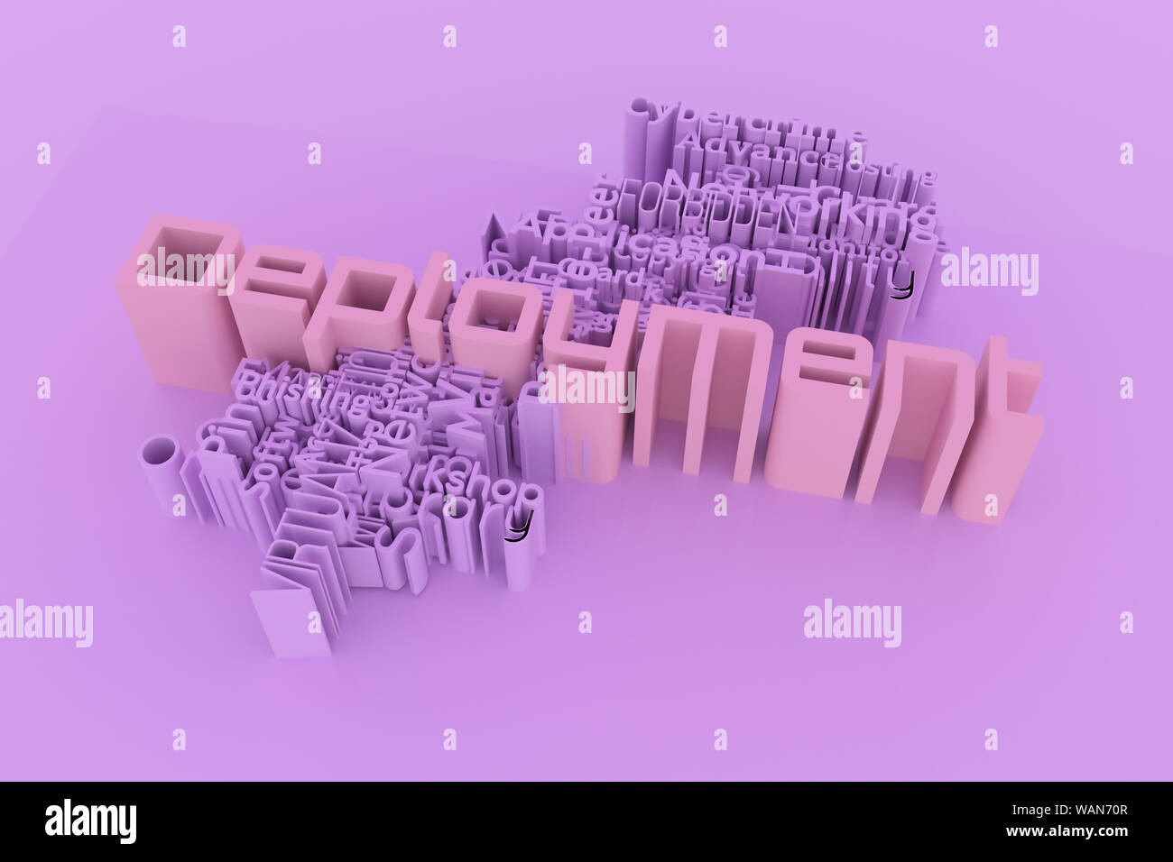 Deployment, ICT, information technology keyword words cloud. For web ...