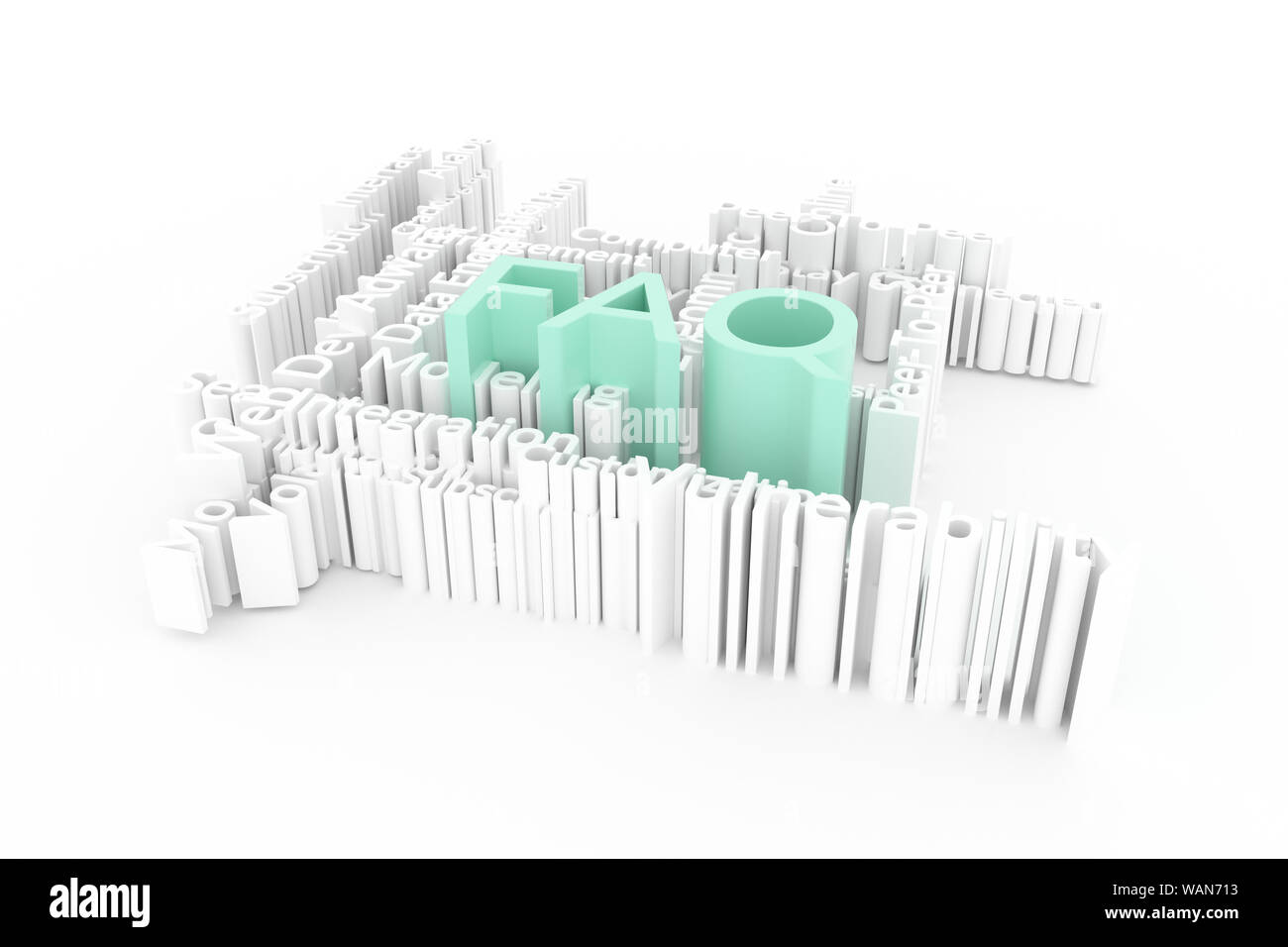 FAQ, ICT, information technology keyword words cloud. For web page or ...