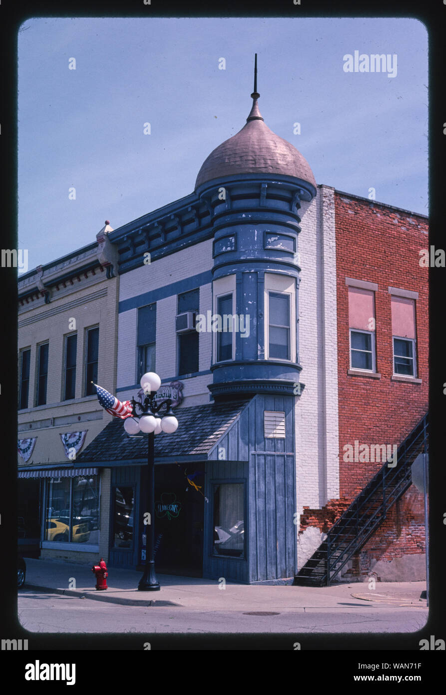 Corner Building, Marian (?) and Jefferson Streets, Sigourney, Iowa ...