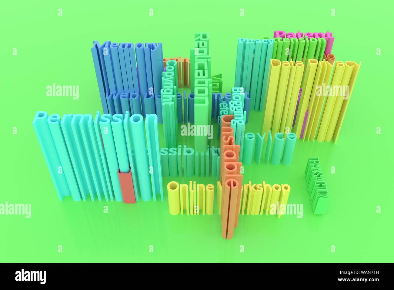ICT, information technology keyword words cloud. For web page or design ...