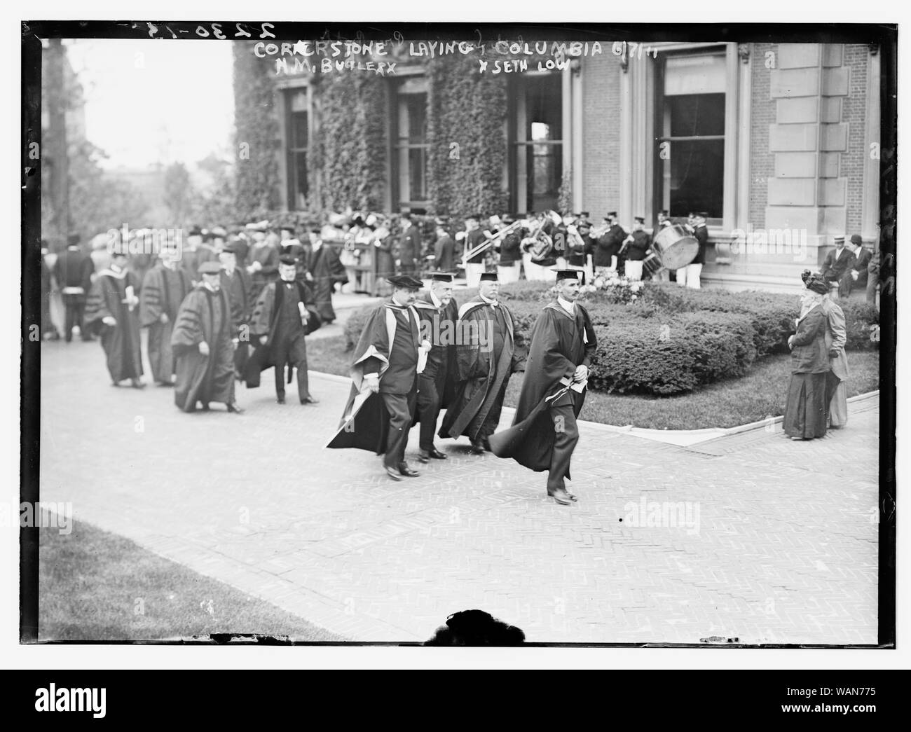 Cornerstone laying 6/7/11; N.M. Butler; Seth Low Stock Photo - Alamy