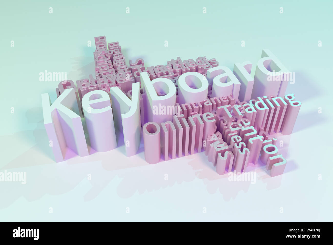 Keyboard, ICT, information technology keyword words cloud. For web page ...