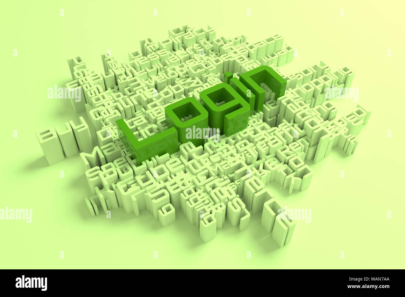 Login, ICT, information technology keyword words cloud. For web page or ...