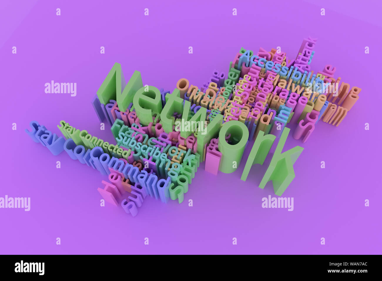 Network, ICT, information technology keyword words cloud. For web page ...