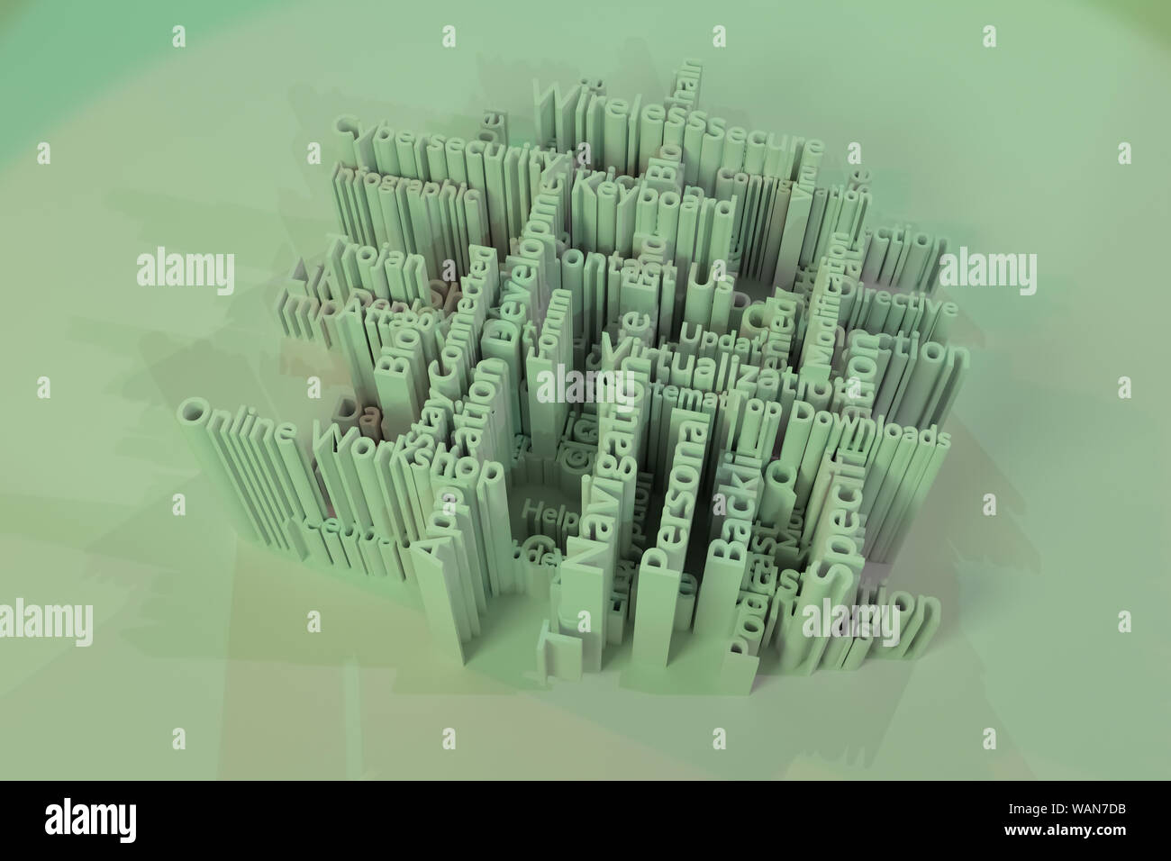 ICT, information technology keyword words cloud. For web page or design ...