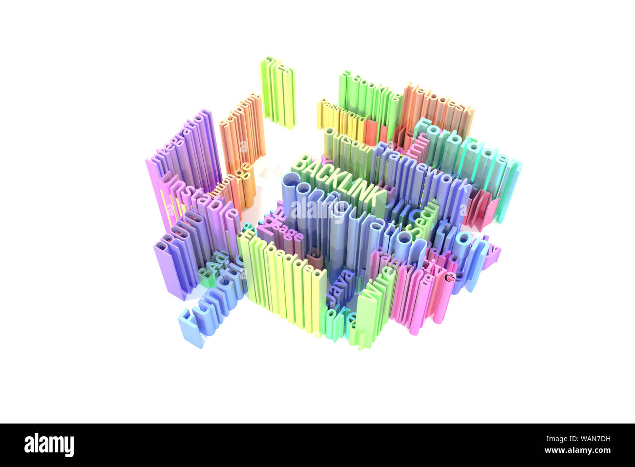 ICT, information technology keyword words cloud. For web page or design ...