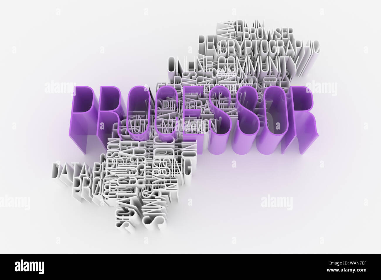 Processor, ICT, information technology keyword words cloud. For web ...