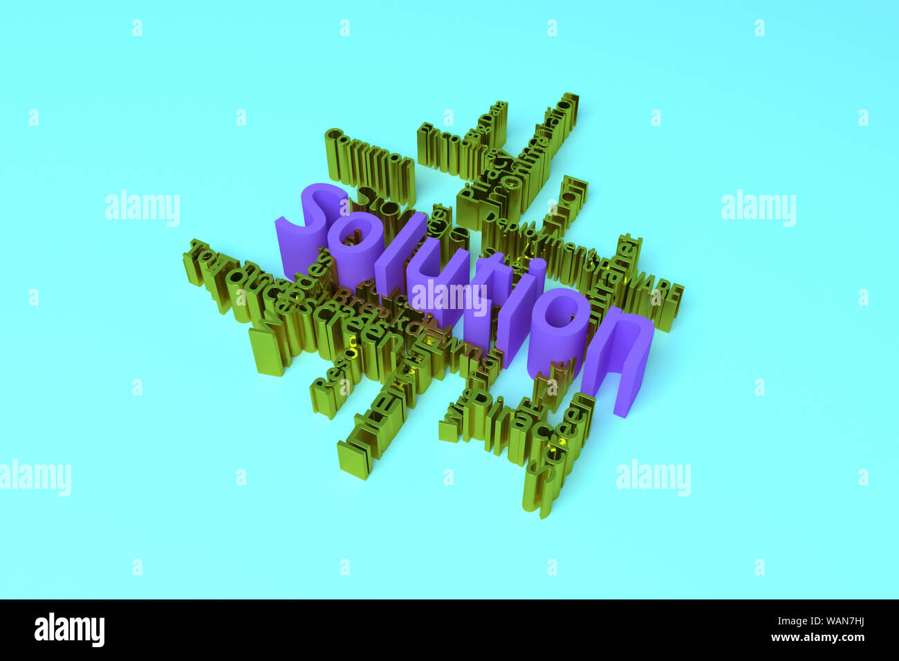 Solution, ICT, information technology keyword words cloud. For web page ...