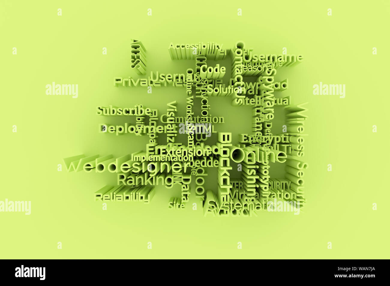 ICT, information technology keyword words cloud. For web page or design ...
