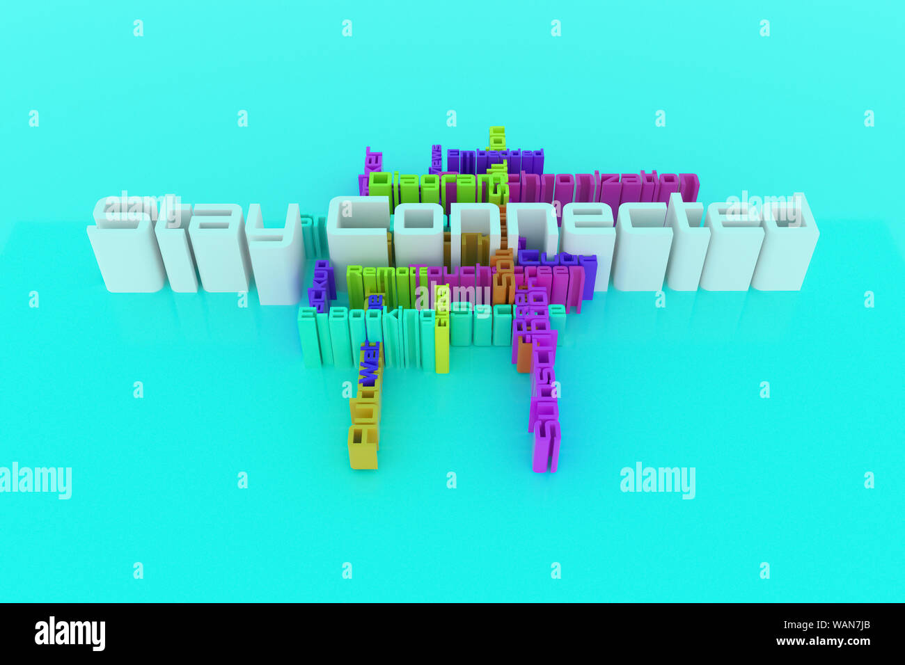 Stay Connected, ICT, information technology keyword words cloud. For ...