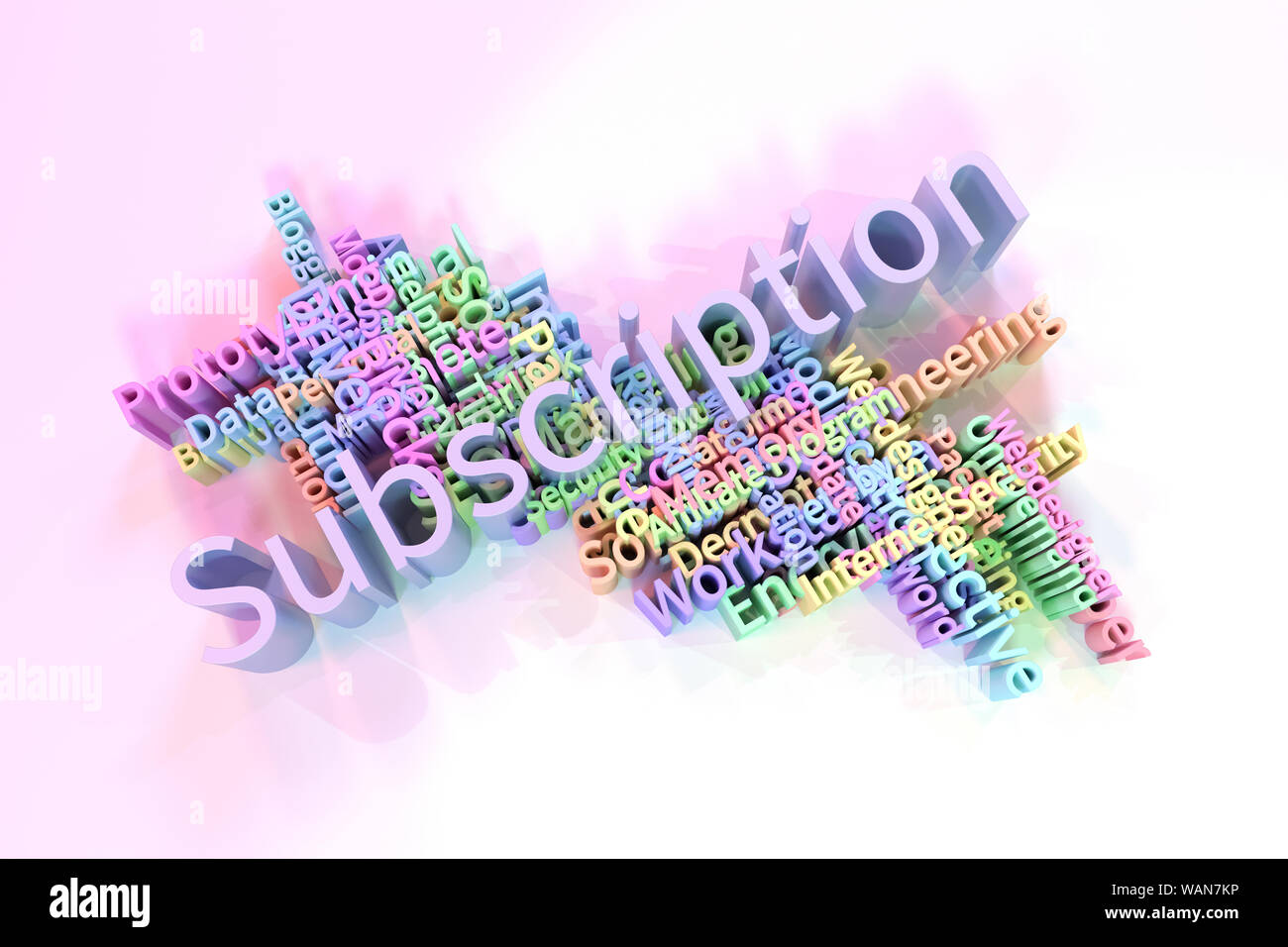Subscription, ICT, information technology keyword words cloud. For web ...