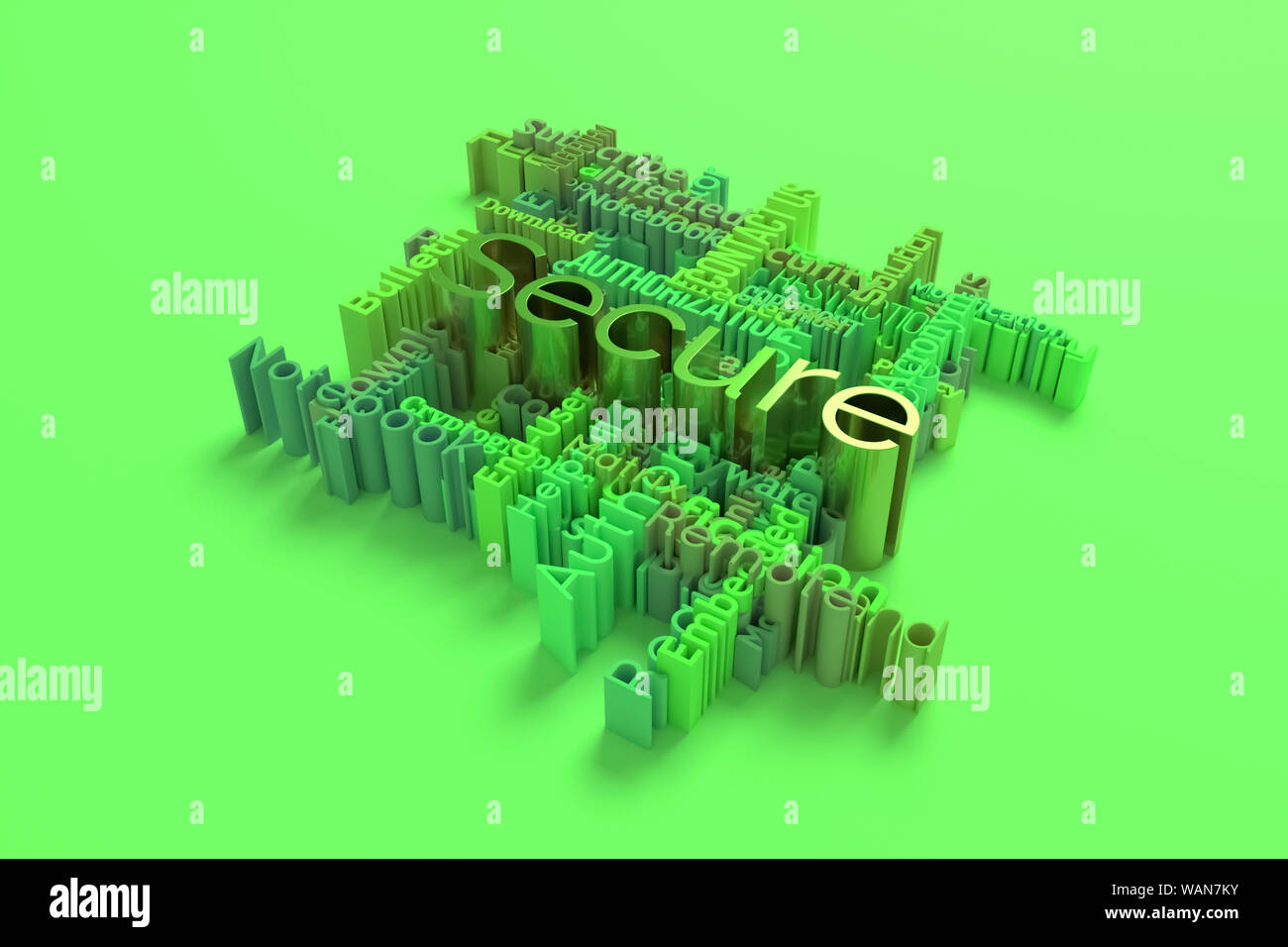 Secure, ICT, information technology keyword words cloud. For web page ...