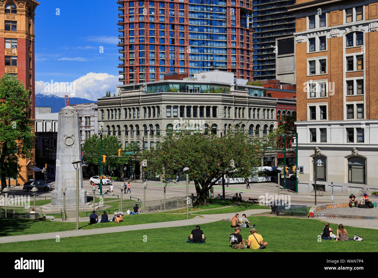 Victory Square, Vancouver City, British Columbia, Canada, USA Stock ...