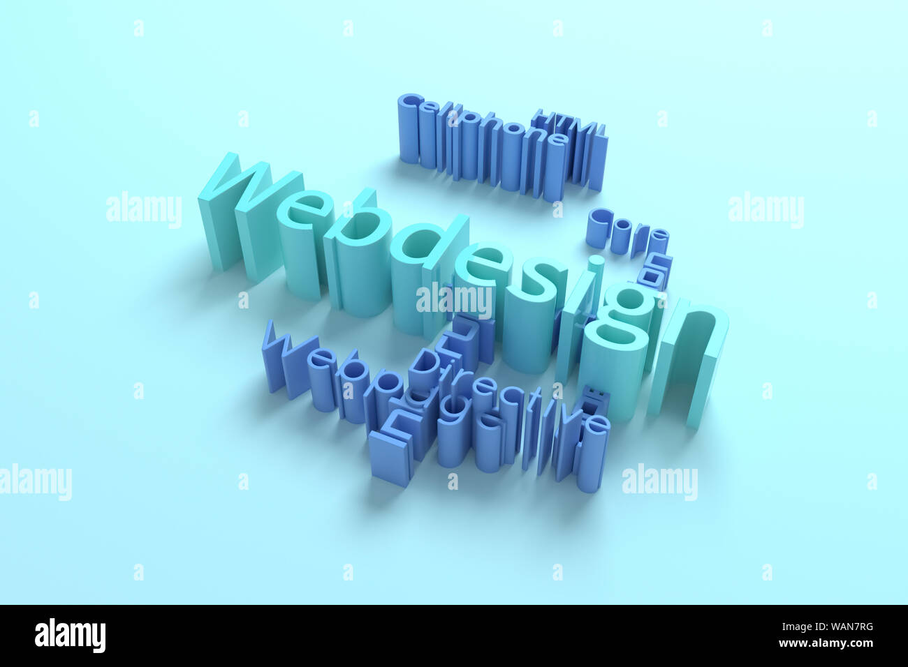 Webdesign, ICT, information technology keyword words cloud. For web ...