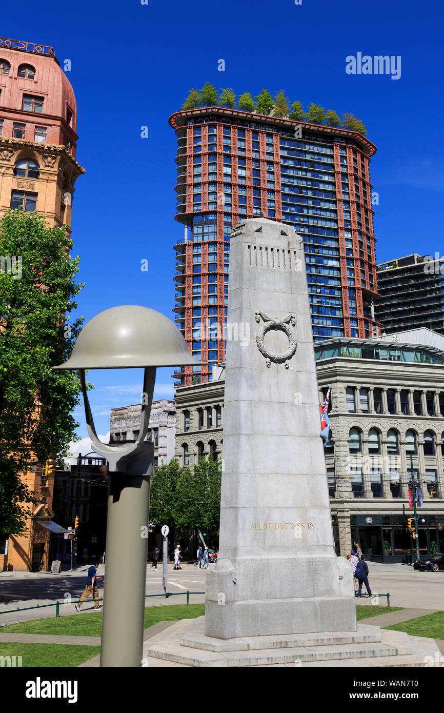 Victory Square, Vancouver City, British Columbia, Canada, USA Stock ...