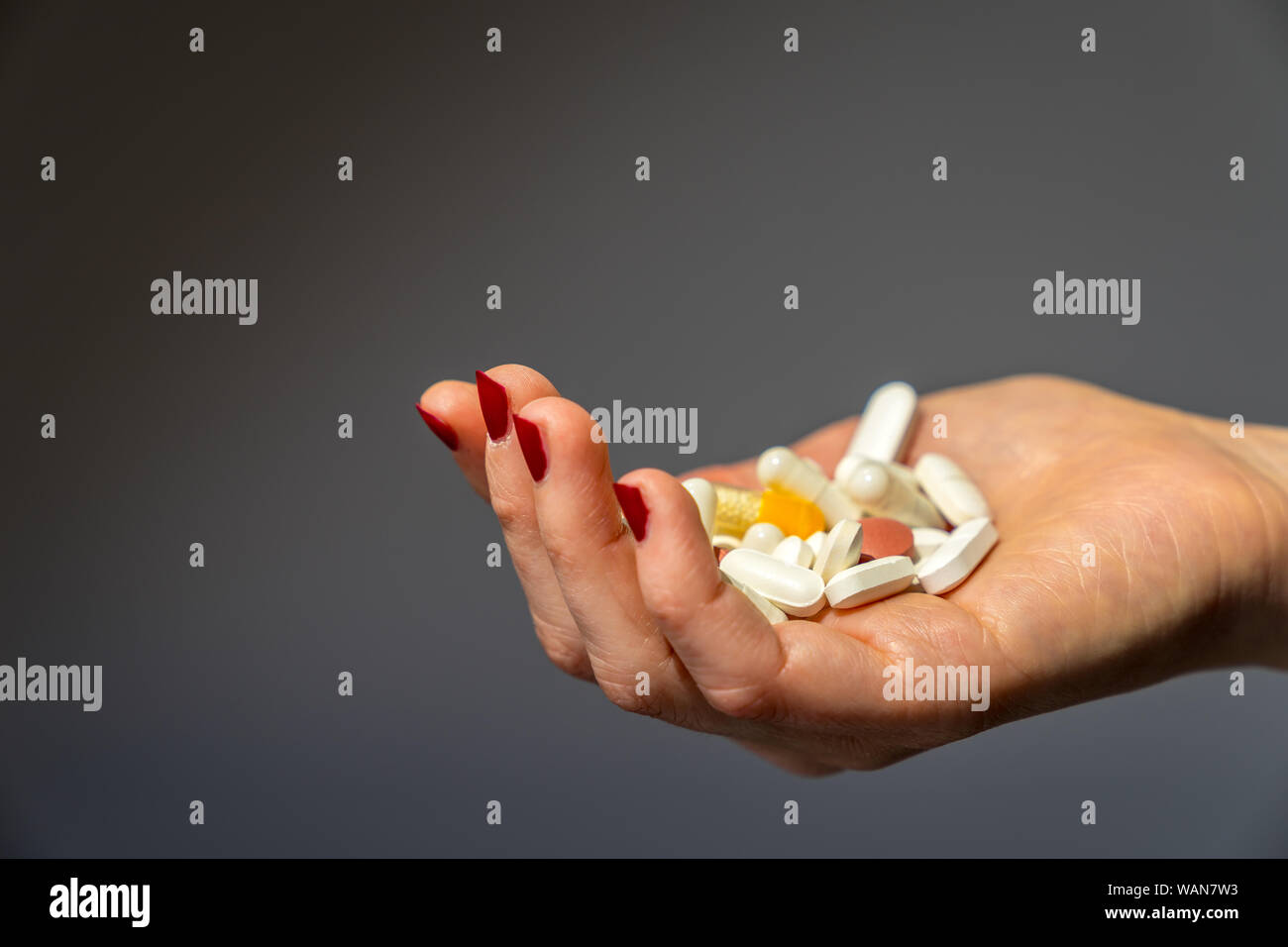 Vitamin tablets color red hi-res stock photography and images - Alamy