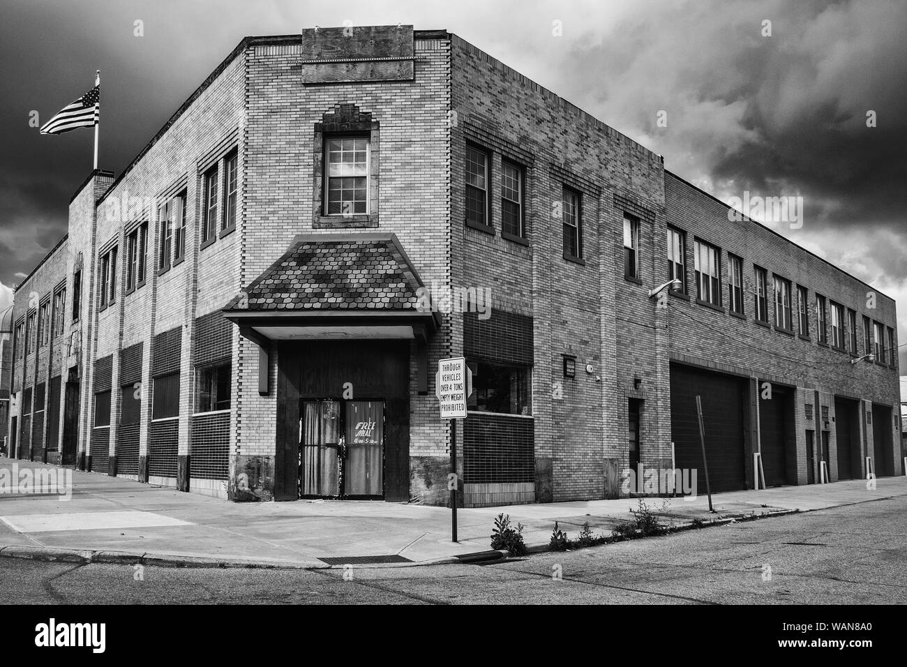 Old warehouse sign Black and White Stock Photos & Images - Alamy