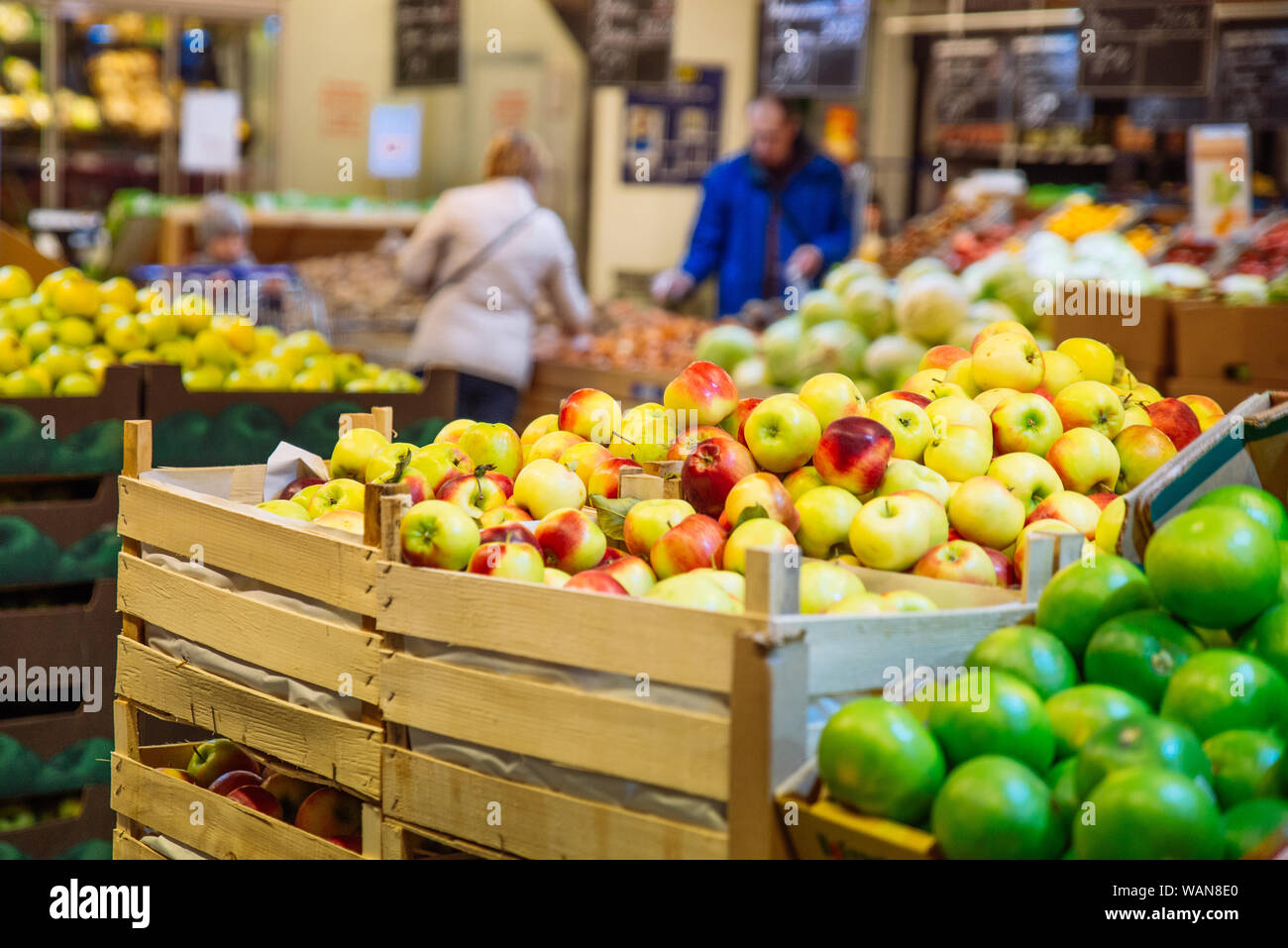 LVIV, UKRAINE - October 6, 2018: grocery store. shopping concept Stock ...