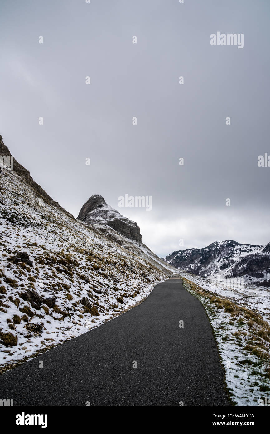 Montenegro, World famous spectacular scenic route of sedlo pass leading ...