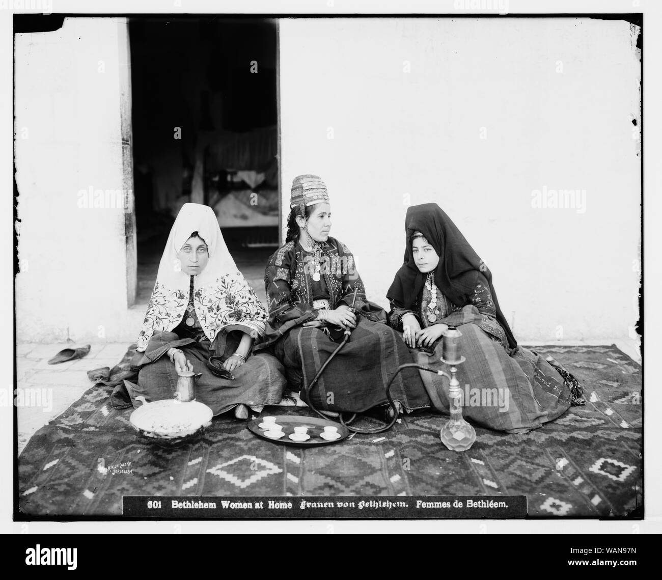 Costumes and characters, etc. Bethlehem women gossiping Stock Photo - Alamy