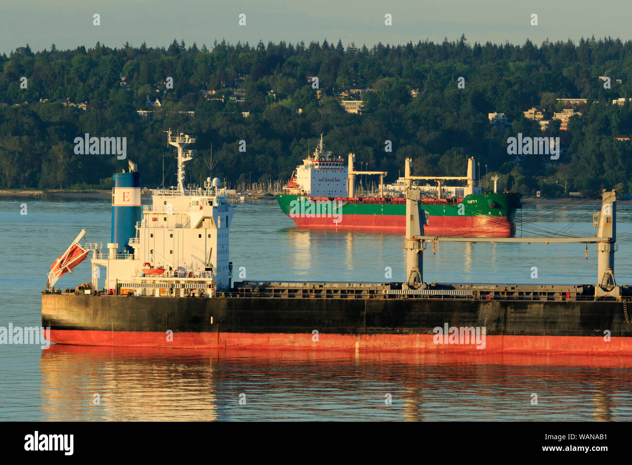 Ship in English Bay, Vancouver City, British Columbia, Canada, USA ...