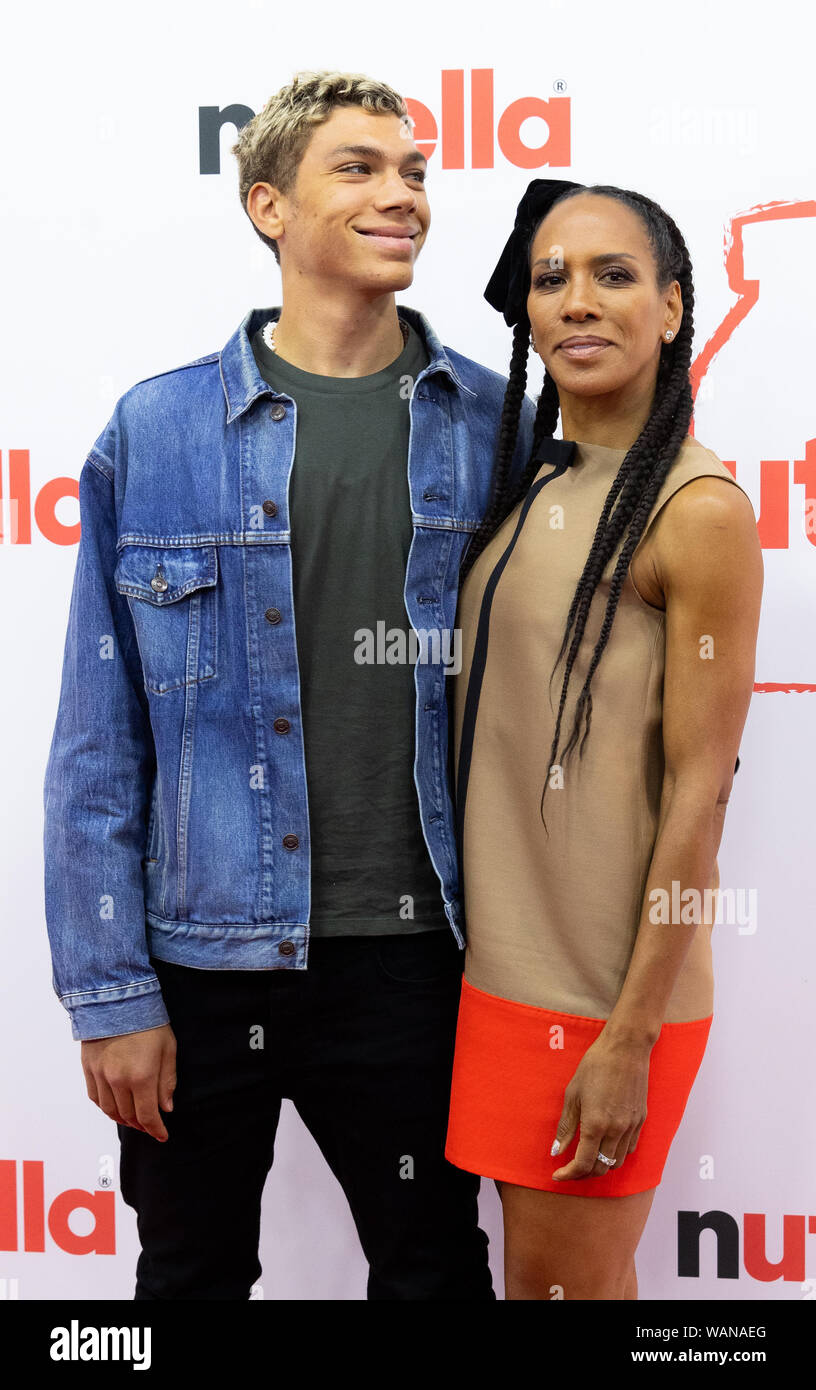 Hamburg, Germany. 21st Aug, 2019. Designer Barbara Becker and her son ...