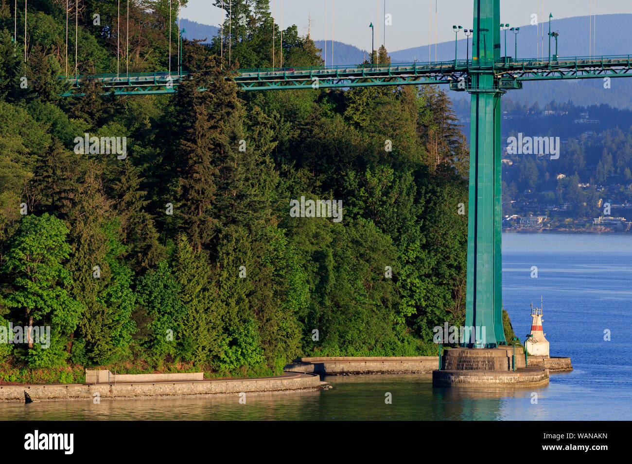 Prospect Point Lighthouse & Lions Gate Bridge, Vancouver City, British ...