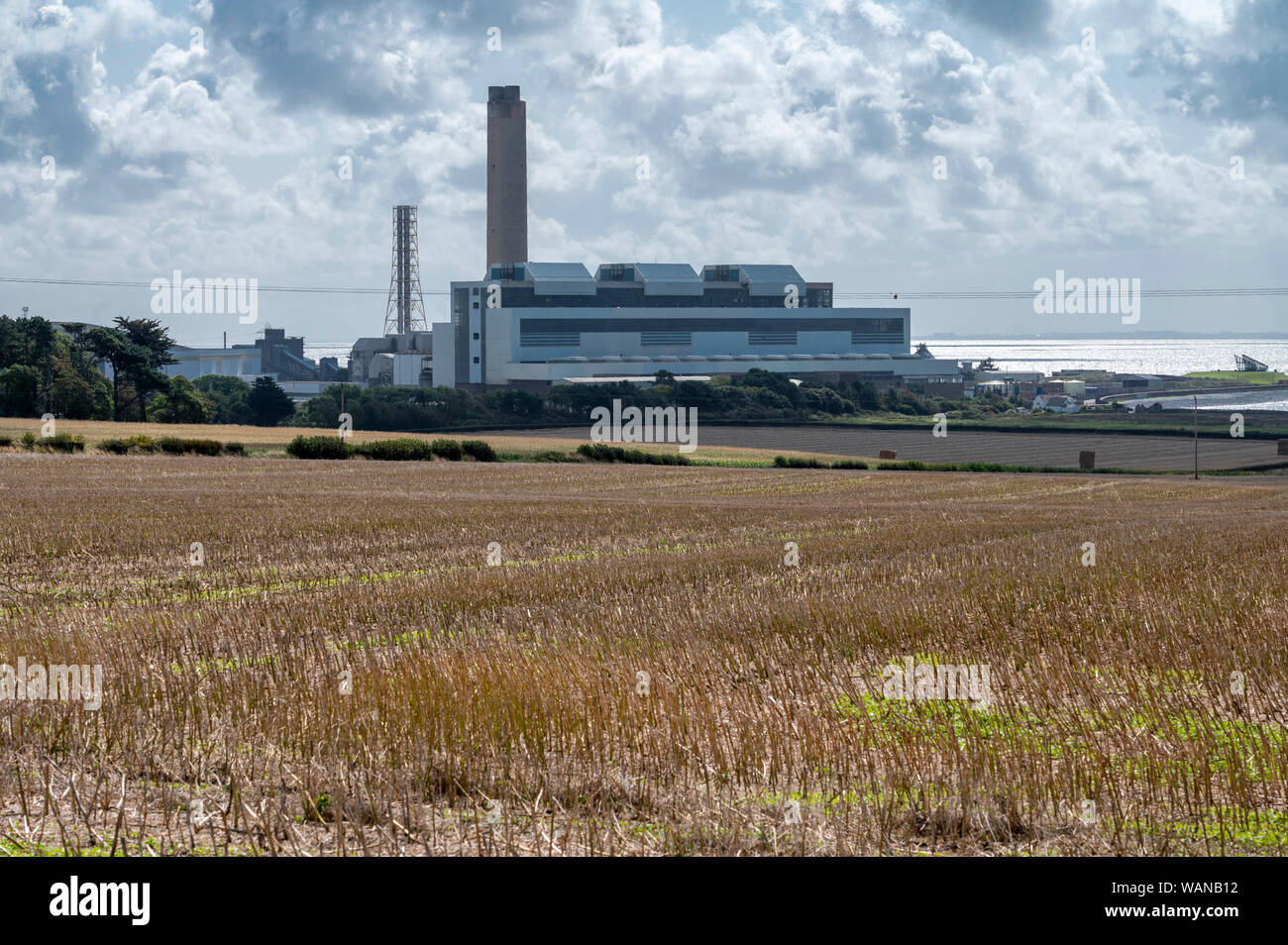 Aberthaw Power Station in the Vale of Glamorgan, South Wales, UK near ...