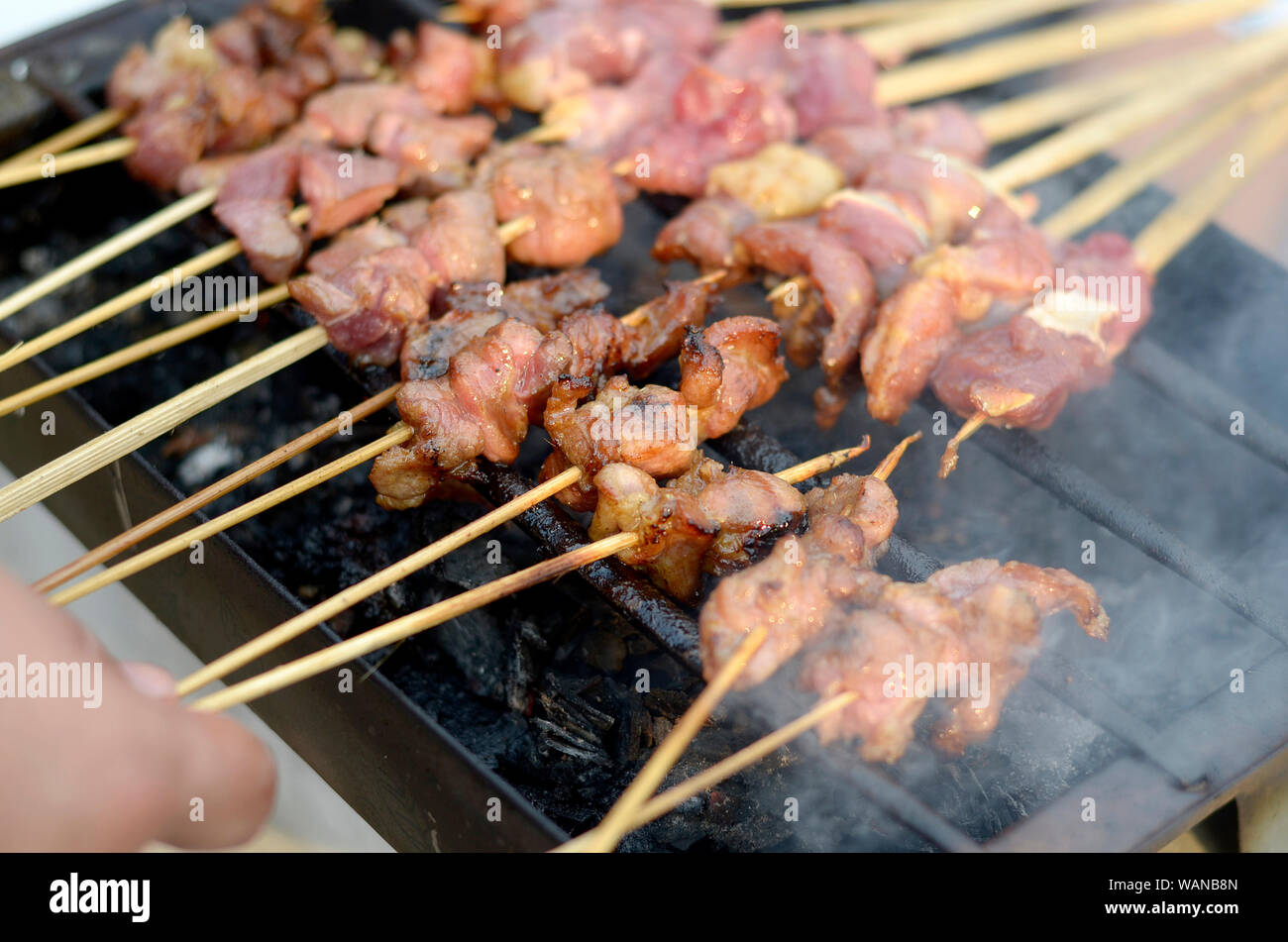 meat beef sate/satay Stock Photo - Alamy