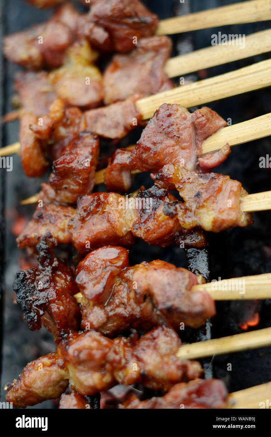 meat beef sate/satay Stock Photo - Alamy