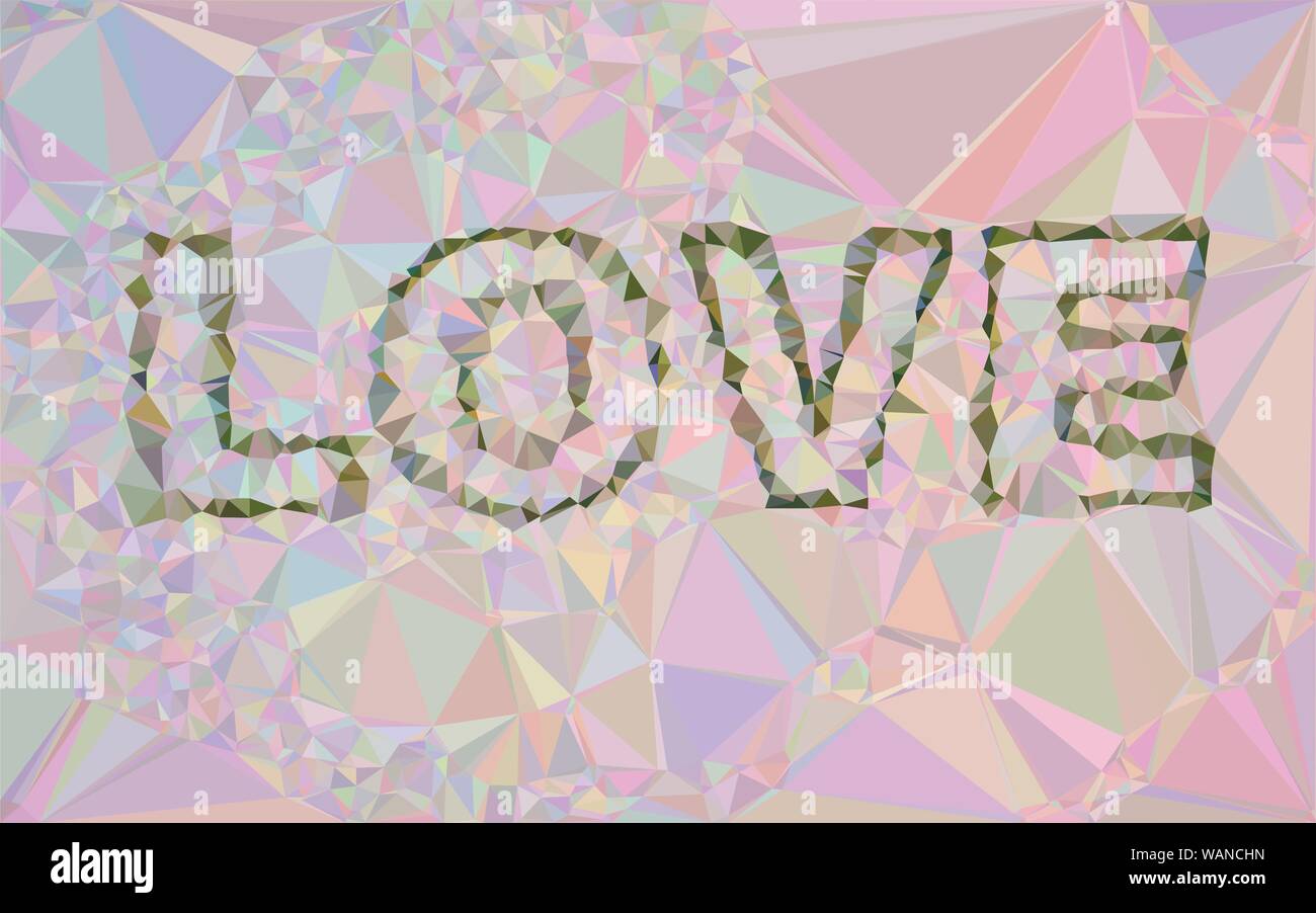 LOVE, Triangular low poly, mosaic pattern background, Vector polygonal ...