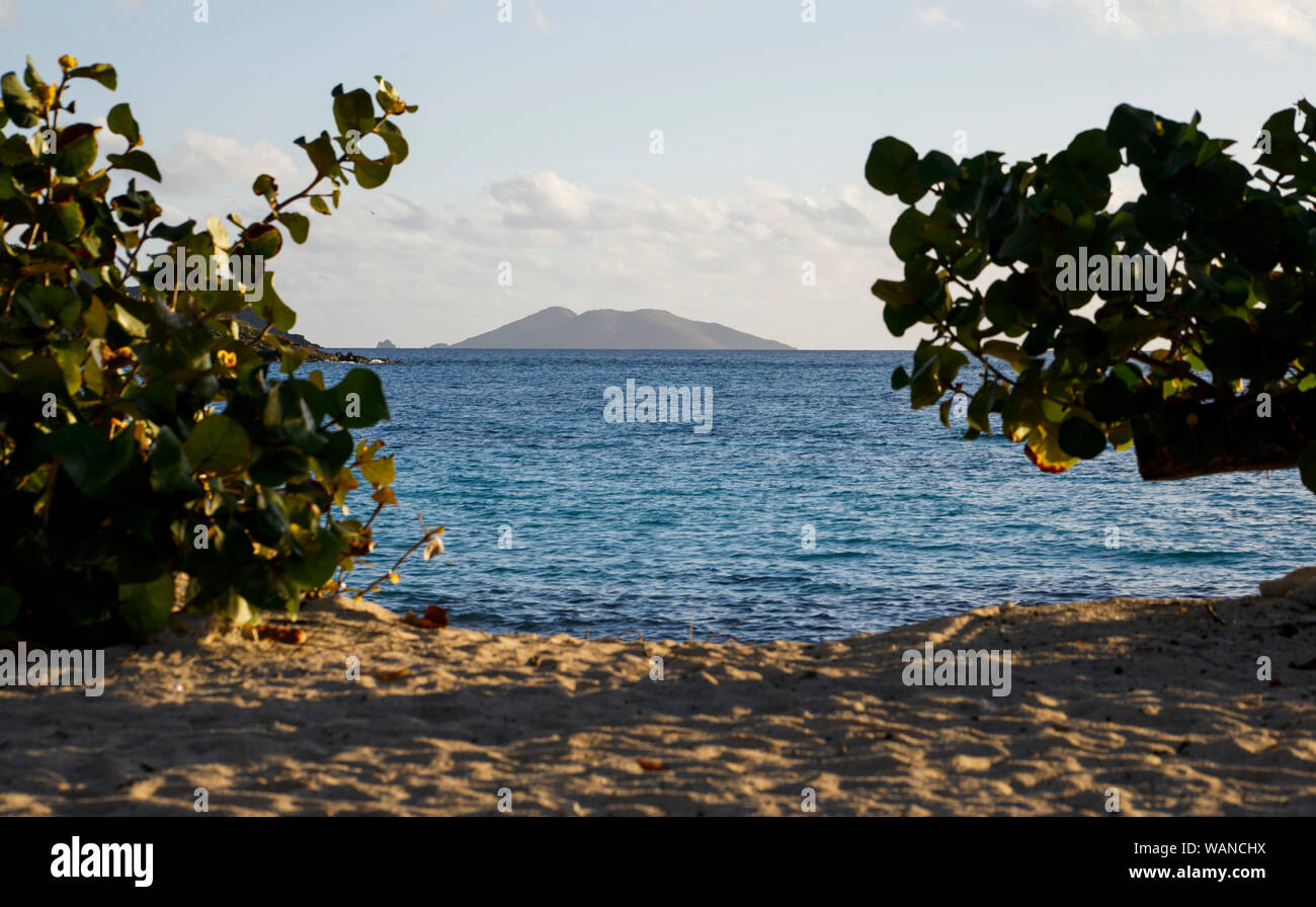 Sapphire Beach on the east end of island of St. Thomas in the U.S ...