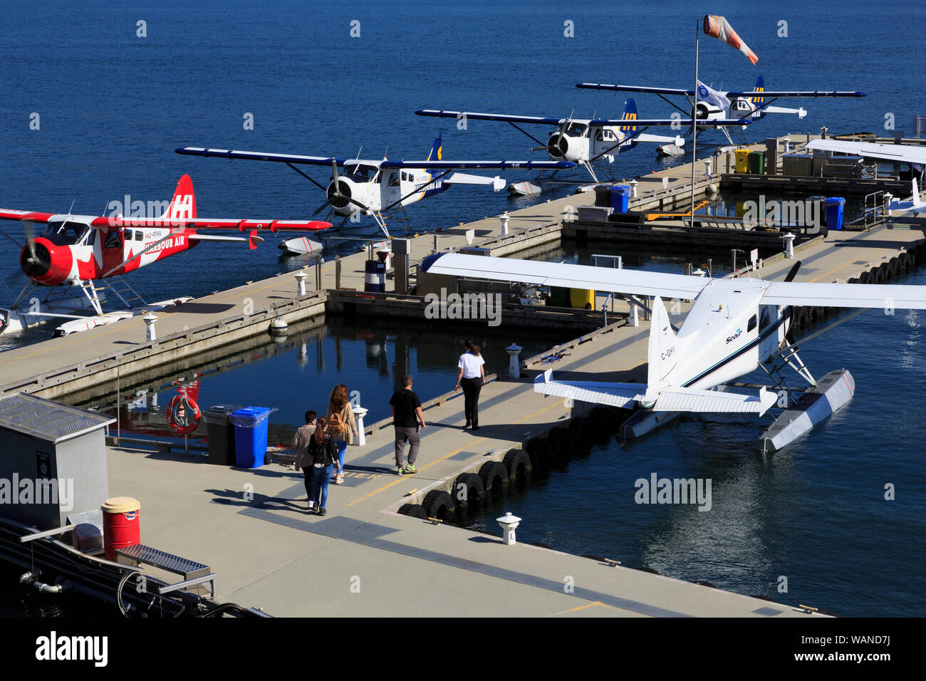 Seaplane dock in Coal Harbour, Vancouver City, British Columbia, Canada ...